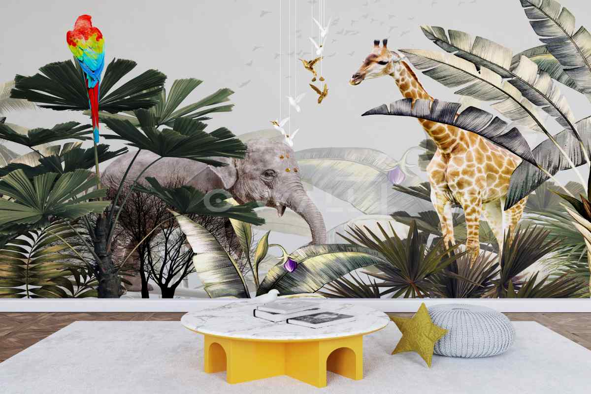 Papier Peint : Jungle animals WK116 – Owall