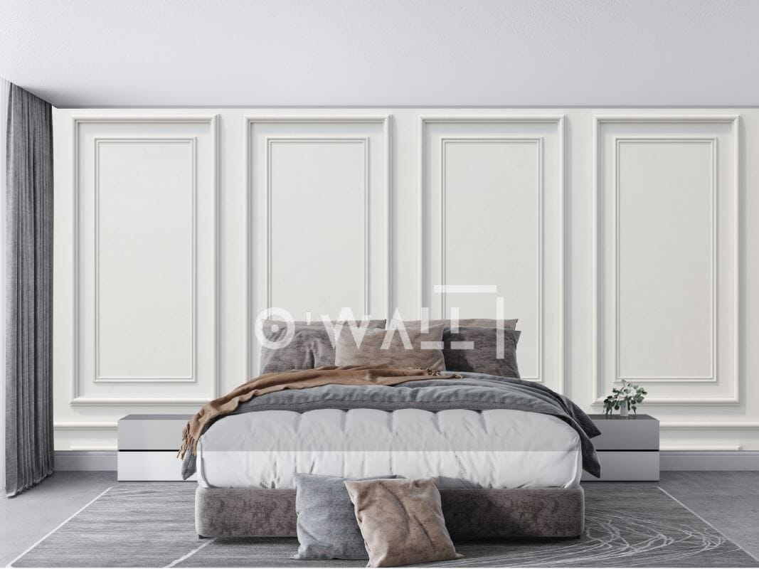 Papier Peint : Mur Classique Molure White WD76 – Owall